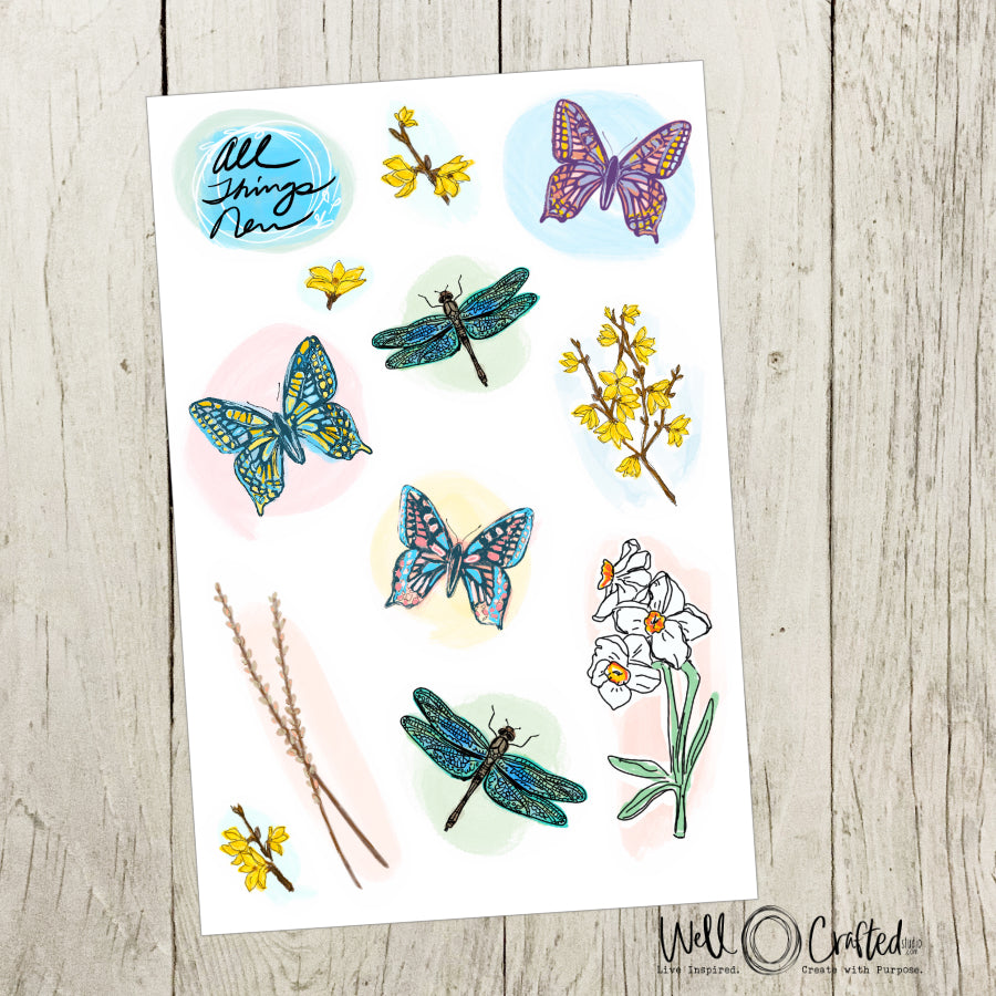 All Things New Stickers – Well Crafted Studio