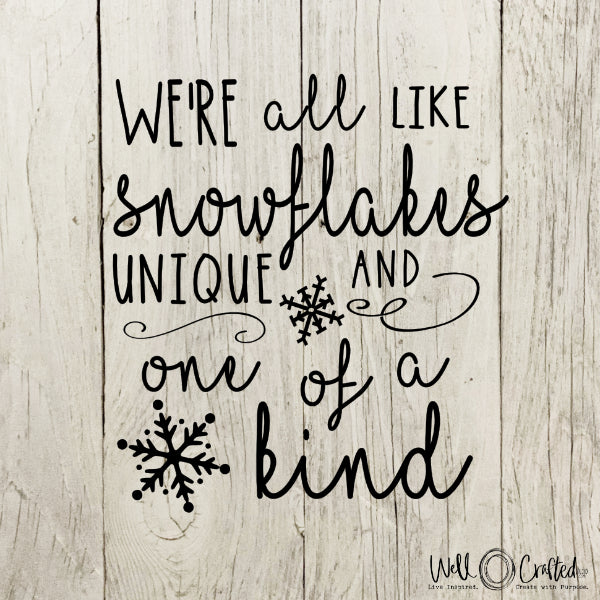 All Like Snowflakes Digital Design – Well Crafted Studio